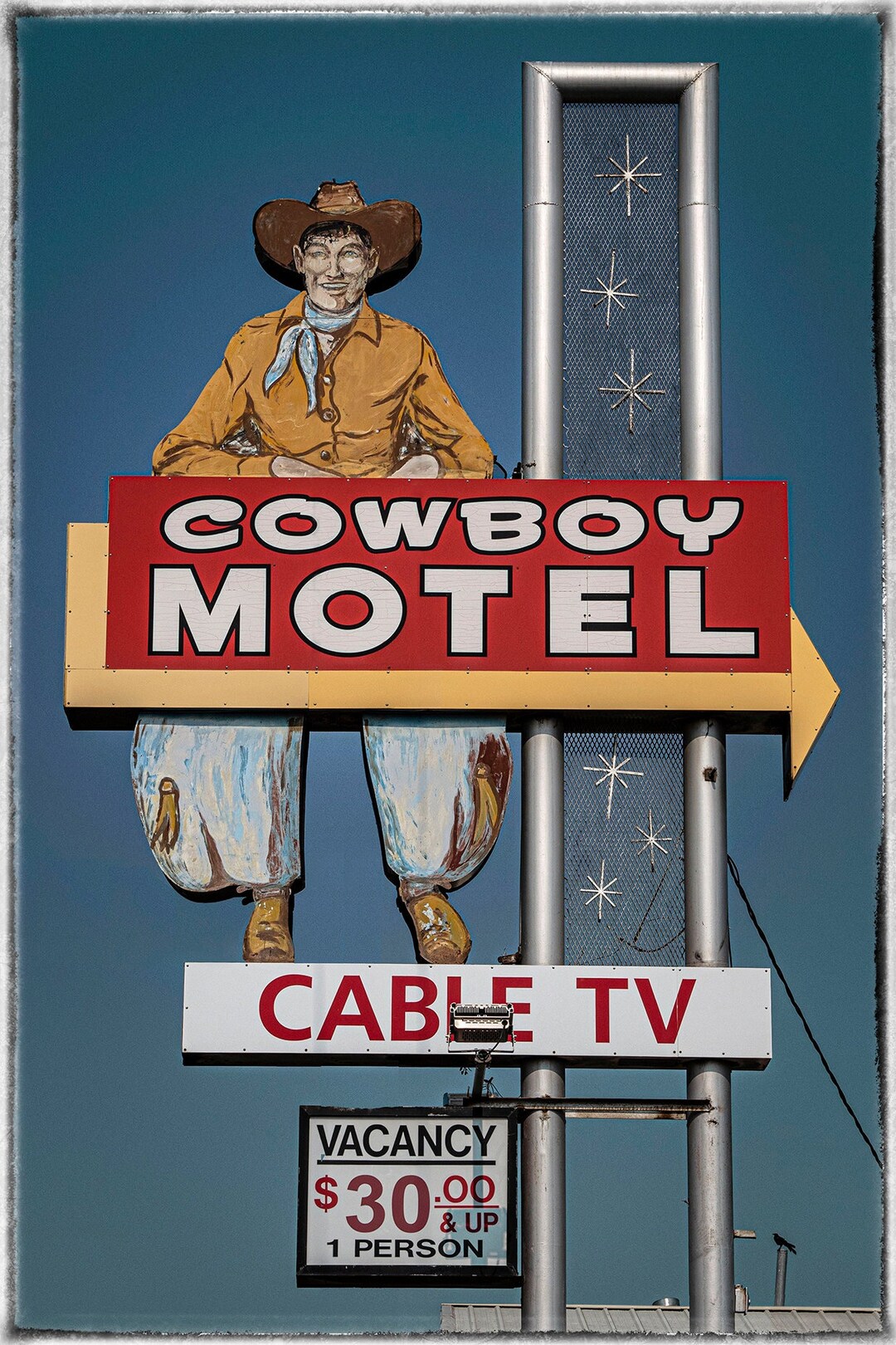 Cowboy Motel - Amarillo, TX - 11x17" Color Print. (shipped Next Day ...