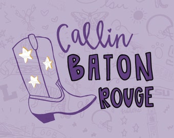 LSU Callin Baton Rouge Png, Jpg Files. Digital Download Only - Etsy