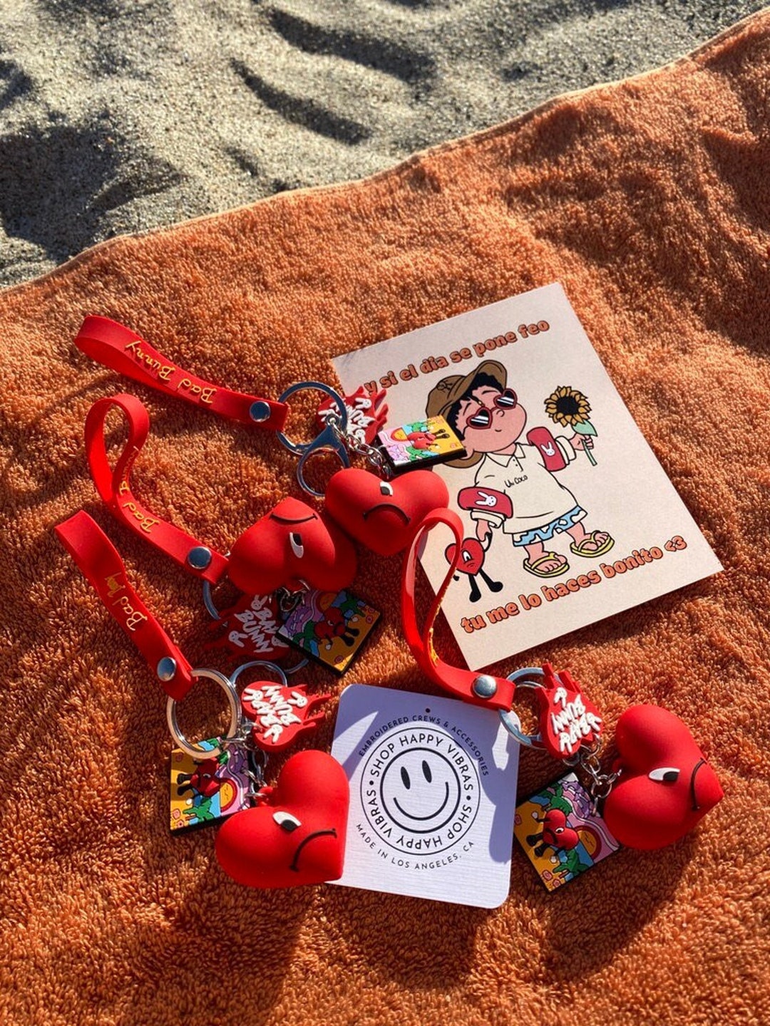 Un Verano Sin Ti Corazon 3D Bad Bunny Keychains - Un Verano Sin Ti ...