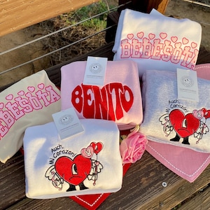 Benito Heart Corazon Bad Bunny Pink Crewneck - Bad Bunny Merch Worlds ...
