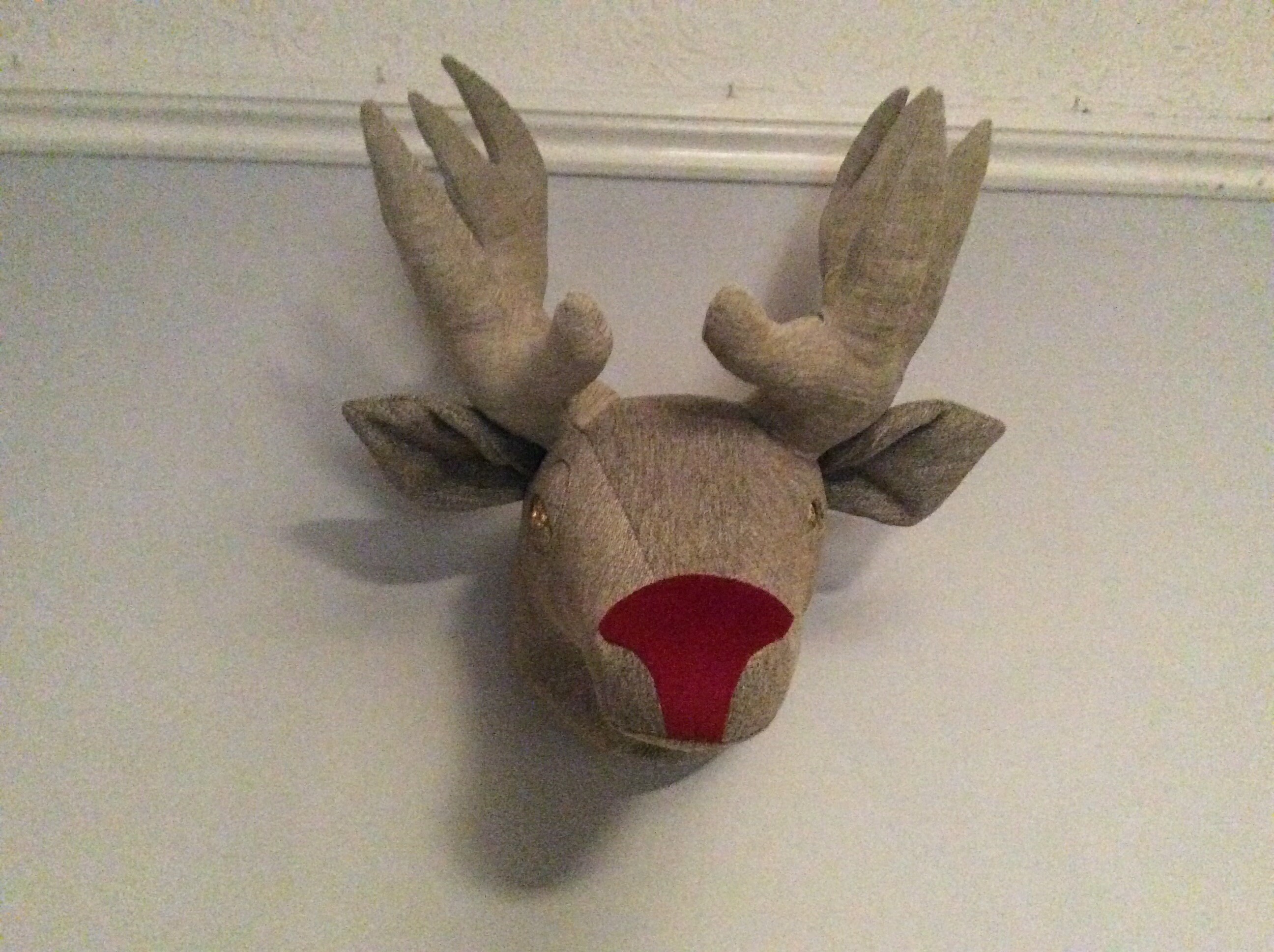 Rudolph Reindeer Head Wall Decor - Etsy