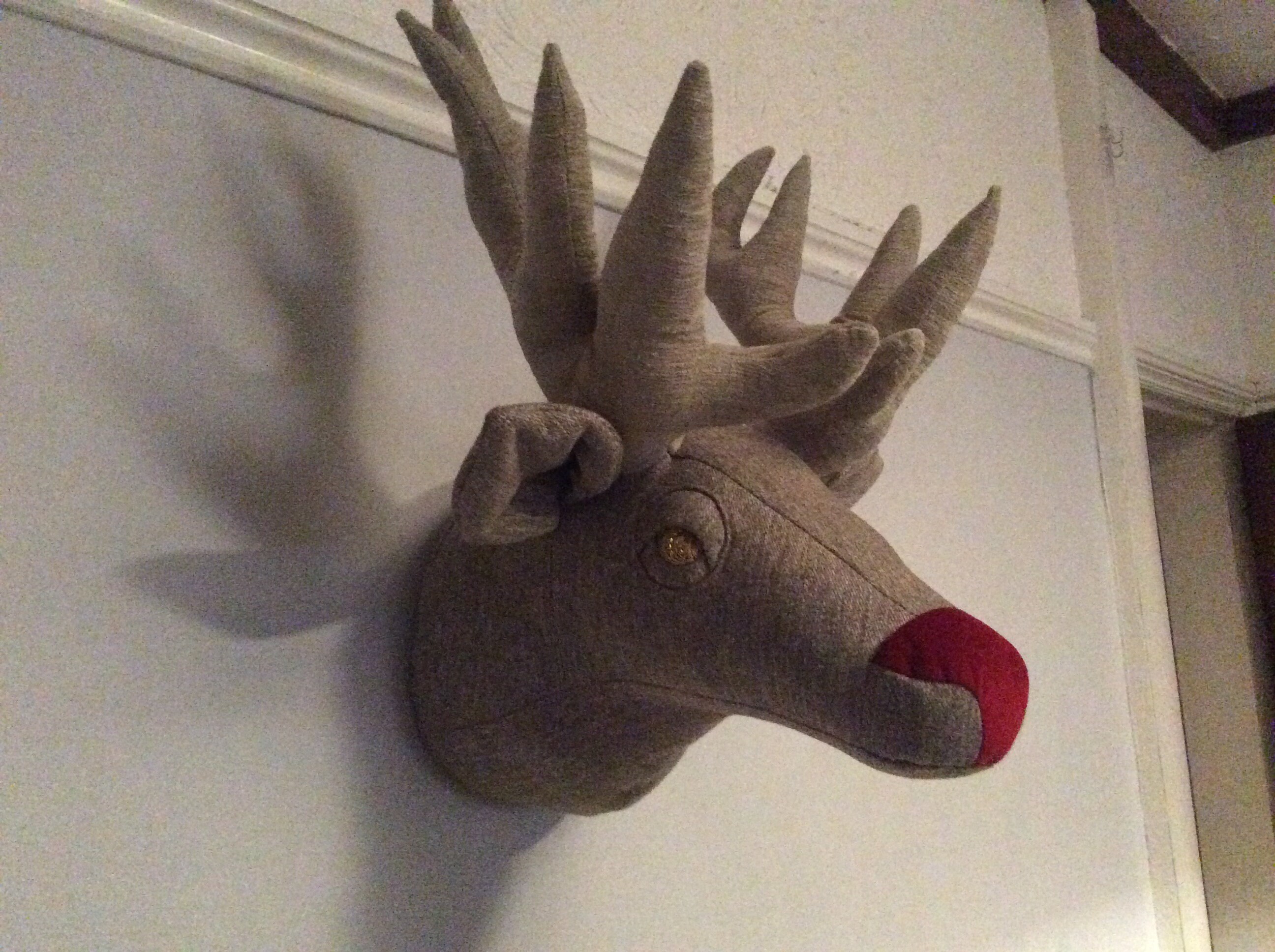 Rudolph Reindeer Head Wall Decor - Etsy