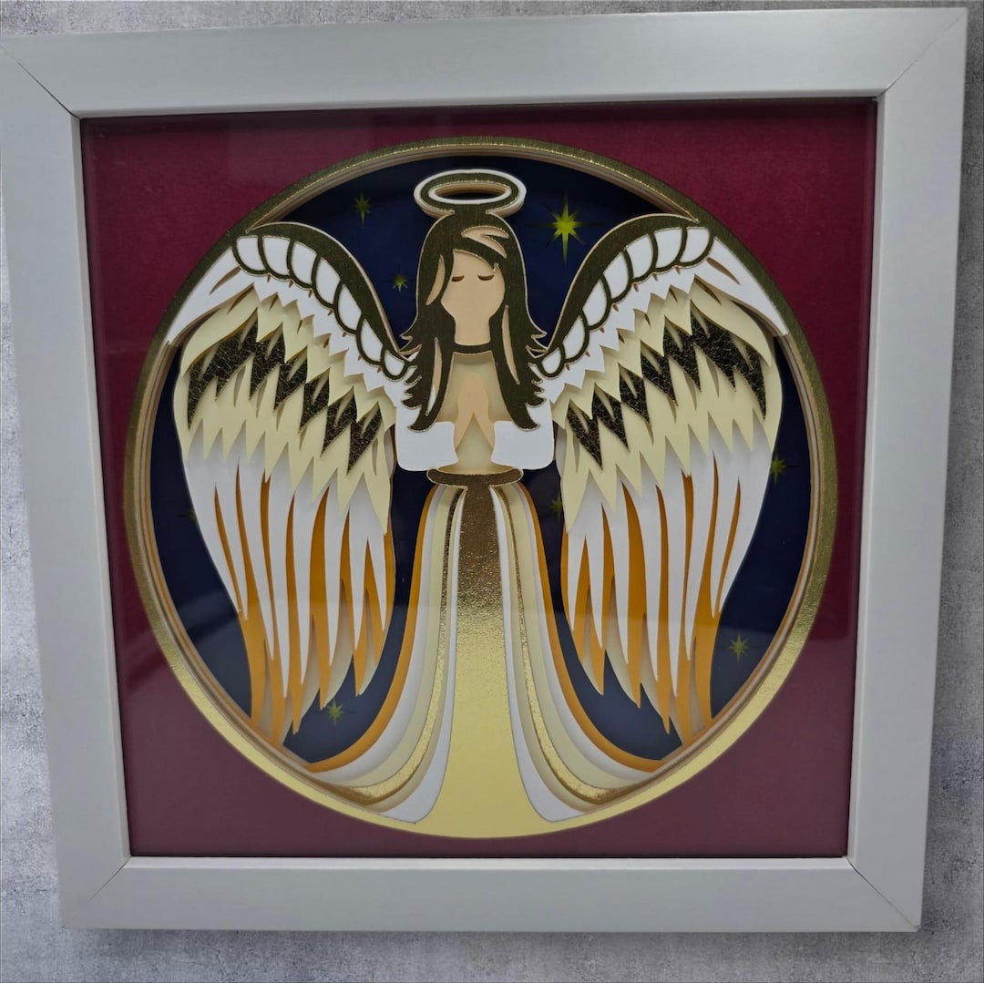 ANGEL Christmas Shadow Box - Etsy