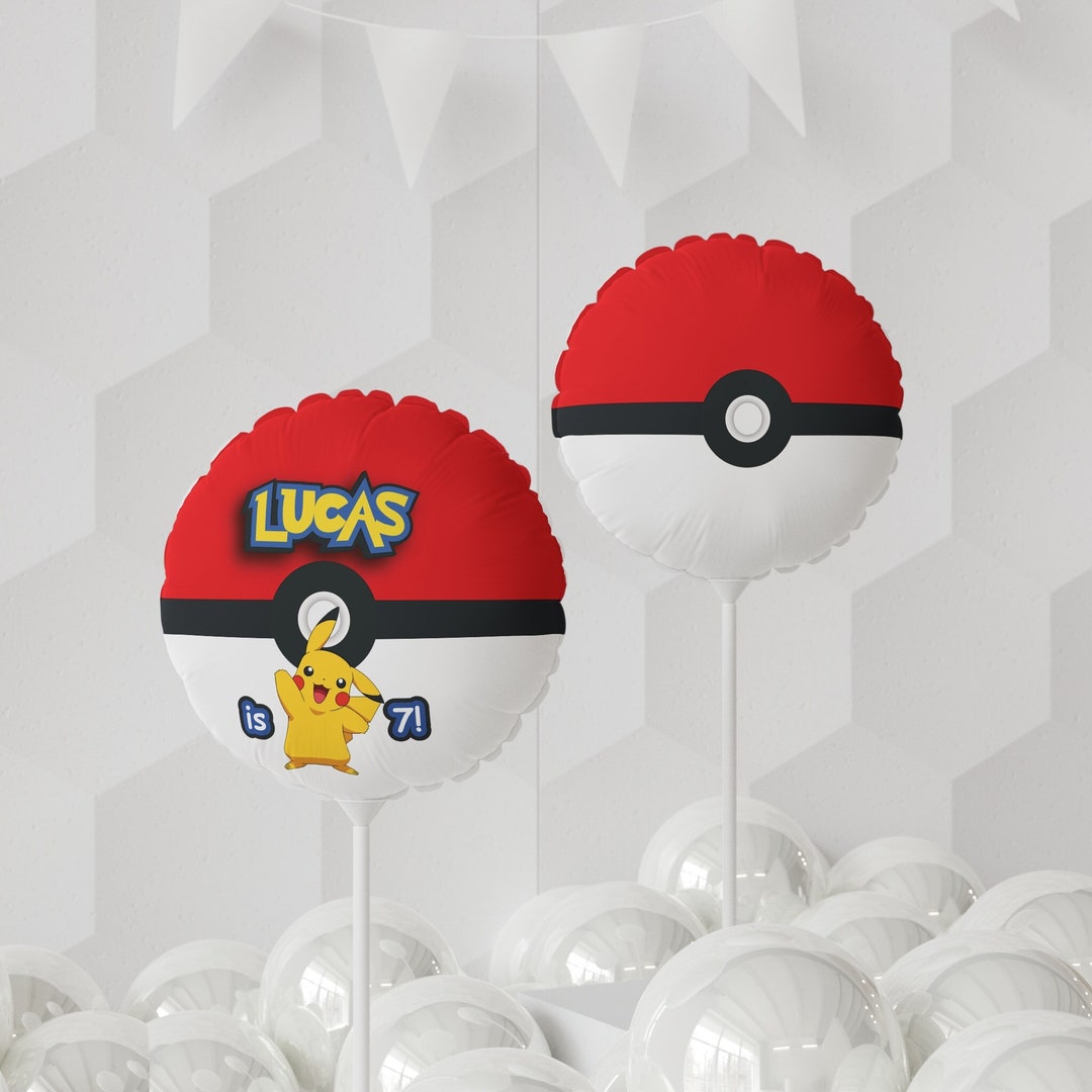 Personalized Pokemon Balloon With Name and Age Round Pokemon - Etsy
