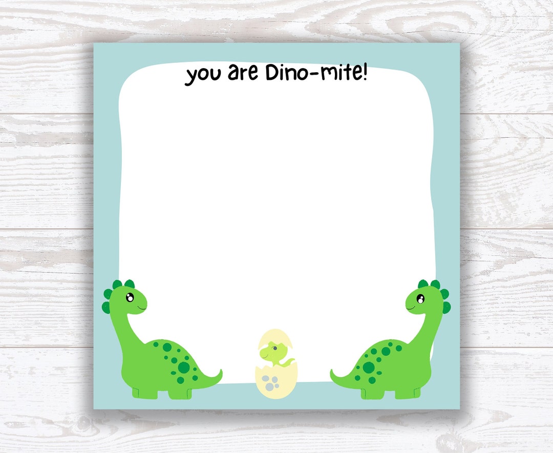 Cute Dinosaur Memo Pad, You Are Dino-mite Memo Pad Notepad, Cute ...