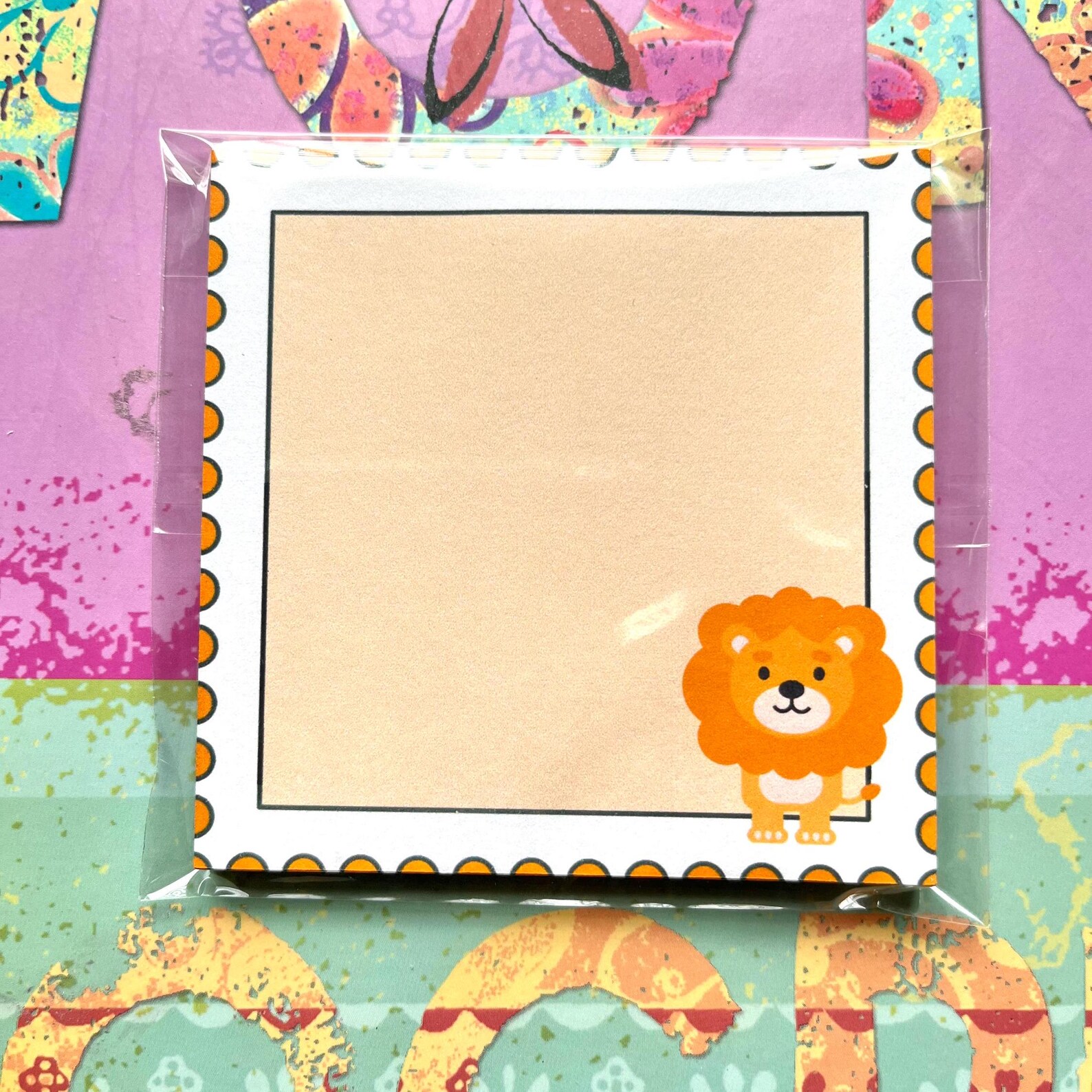 Cute Lion Memo Pad or Memo Sheets, Kawaii Lion Notepad, Animal ...