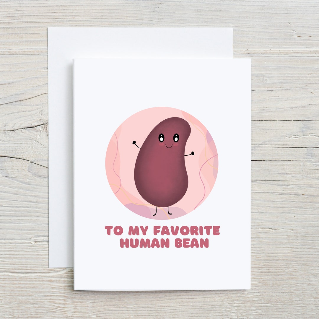 To My Favourite Human Bean Greeting Card Puns Love Card - Etsy