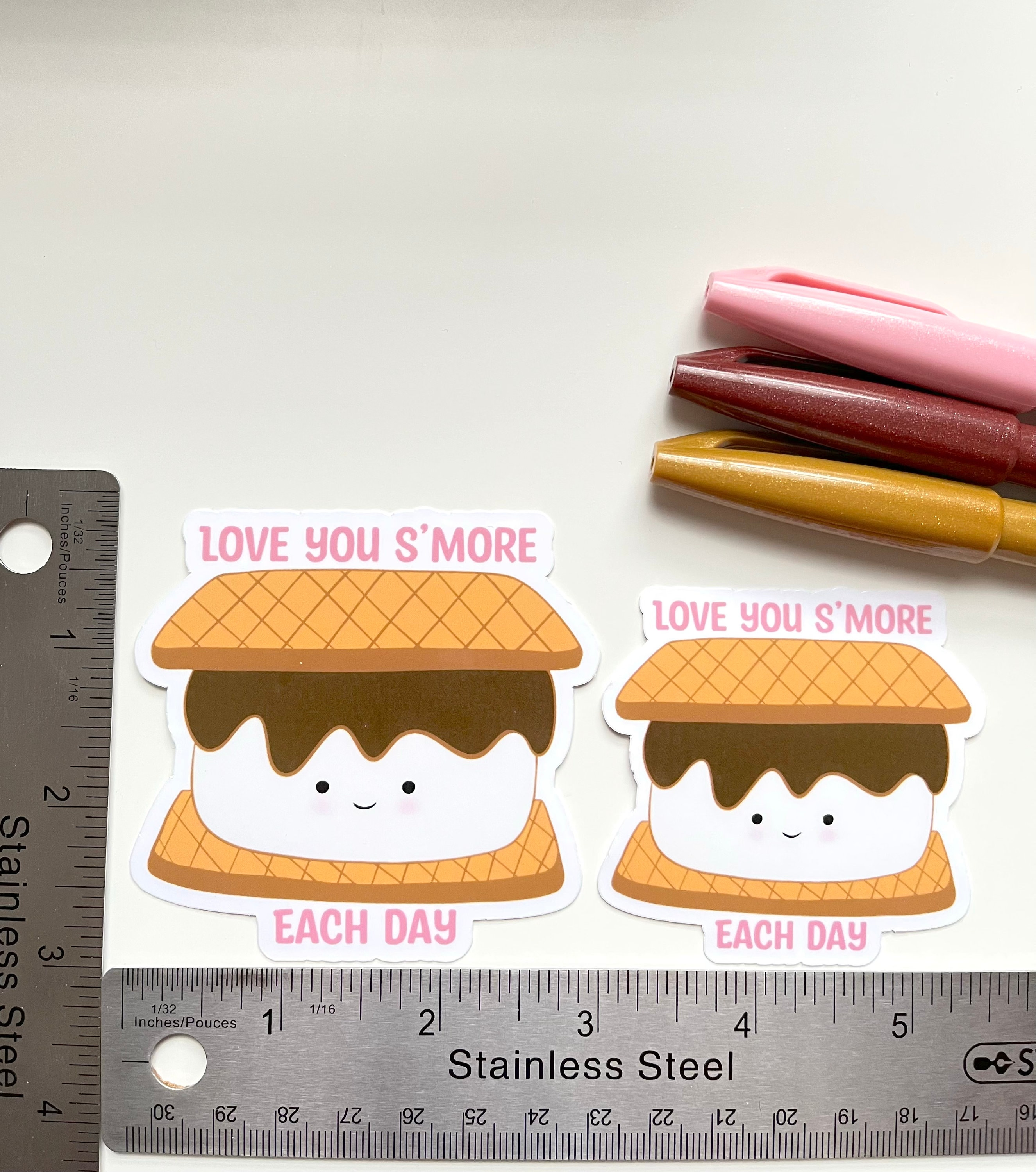 Love You S'more Each Day Vinyl Sticker, S'more Cookie, Love You More ...