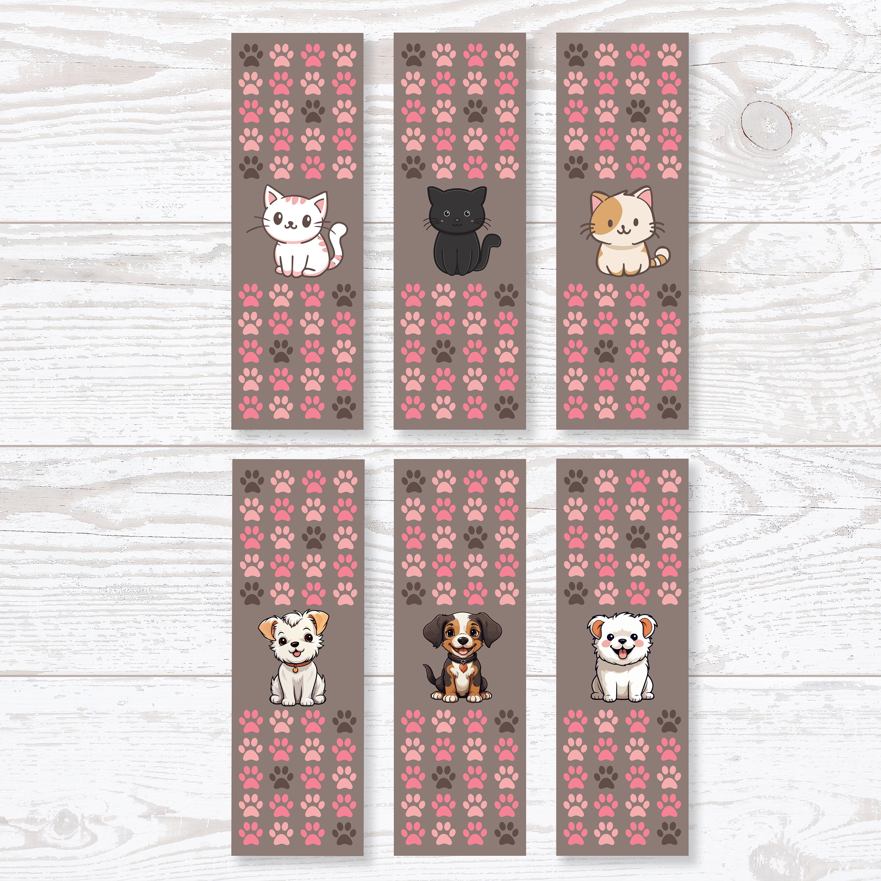 Cat Bookmarks, Dog Bookmarks, Cute Kittens, Cute Puppies, Double Sided ...
