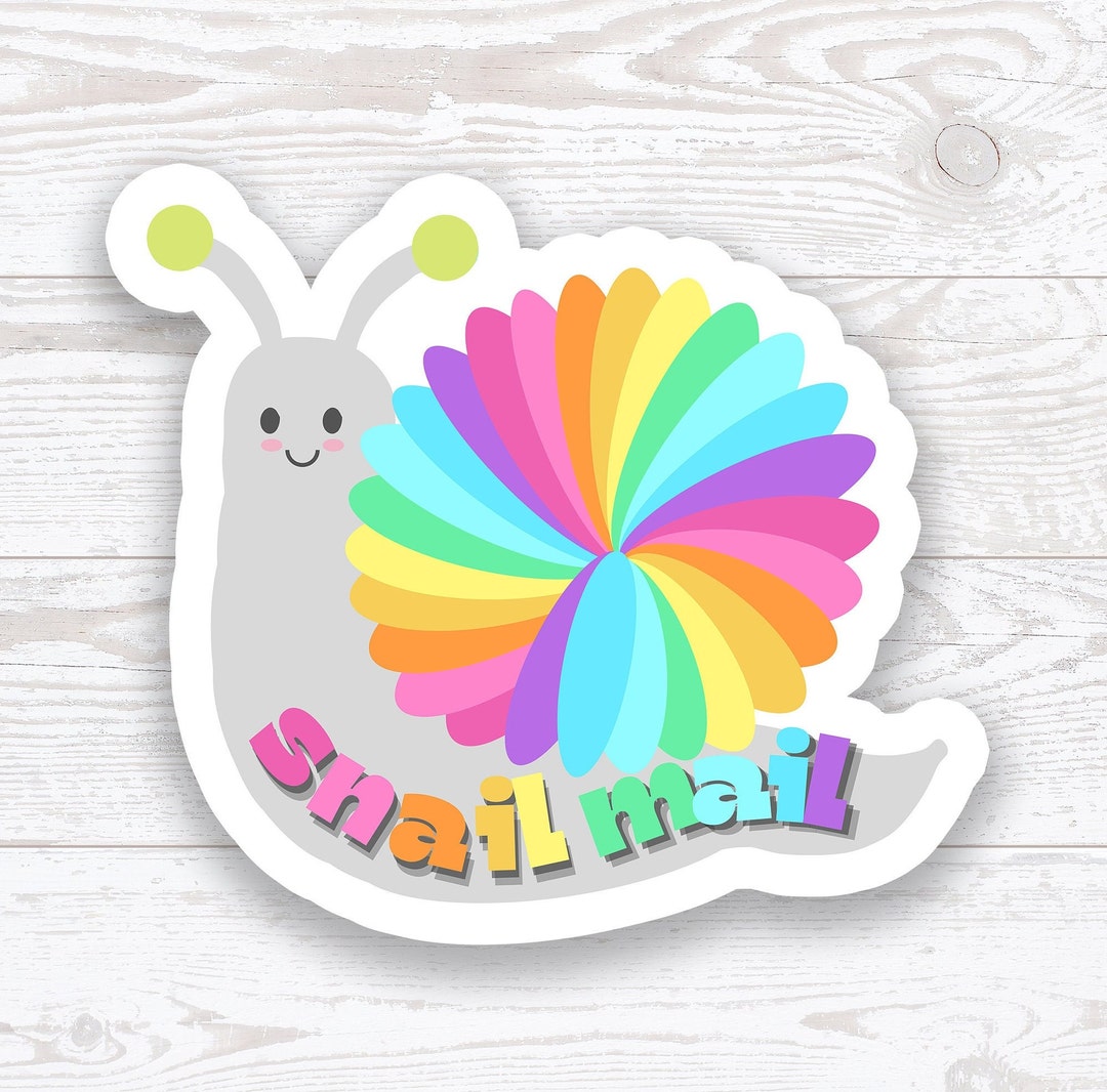 Rainbow Snail Mail Envelope Seal, Rainbow Letter Mail Decorating ...