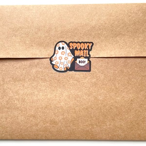 Halloween Ghost Spooky Mail Packaging Sticker, Cute Halloween Ghost ...