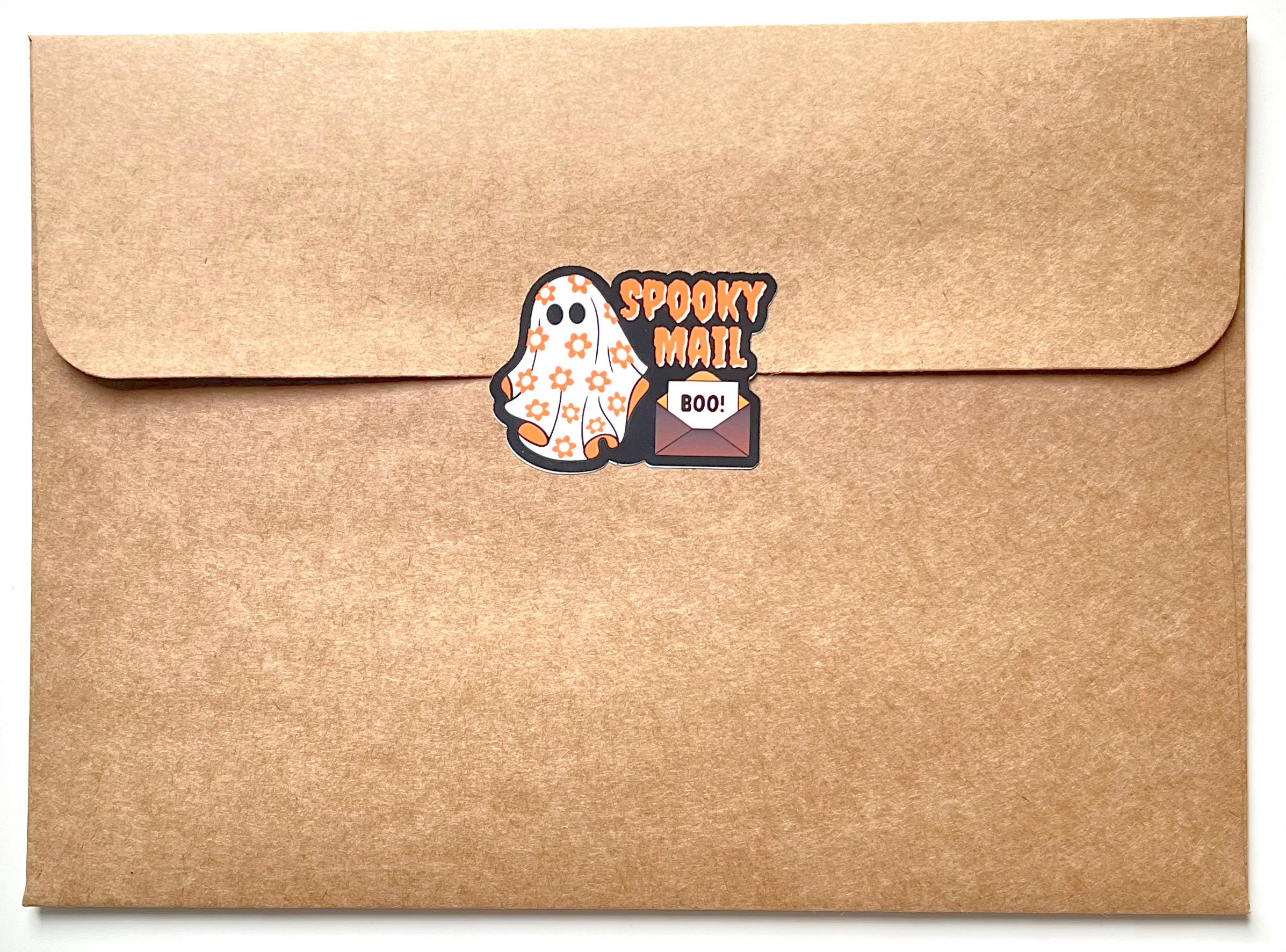 Halloween Ghost Spooky Mail Packaging Sticker, Cute Halloween Ghost ...