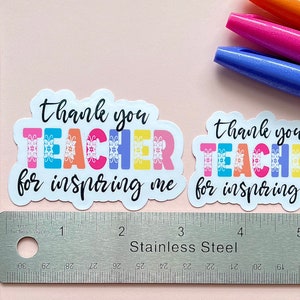 Teacher Appreciation Sticker, Inspiring Teacher, Best Teacher Ever ...