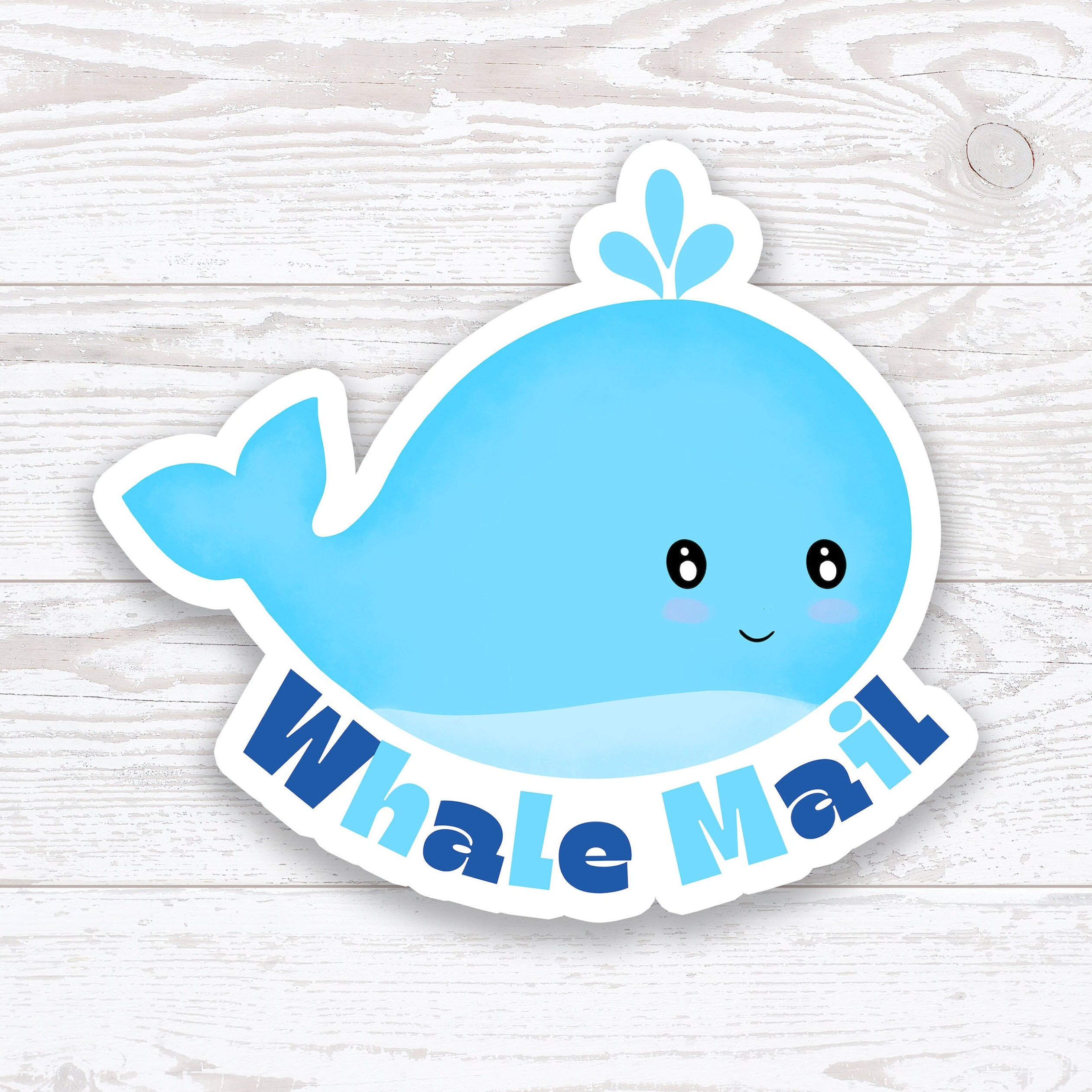 Whale Happy Mail Sticker, Whale Mail Packaging Sticker, Mailing Sticker ...