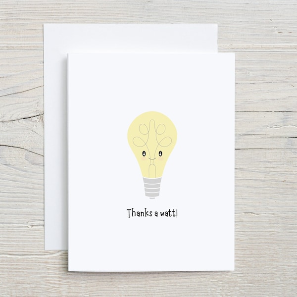 Light up Thank You Card - Etsy