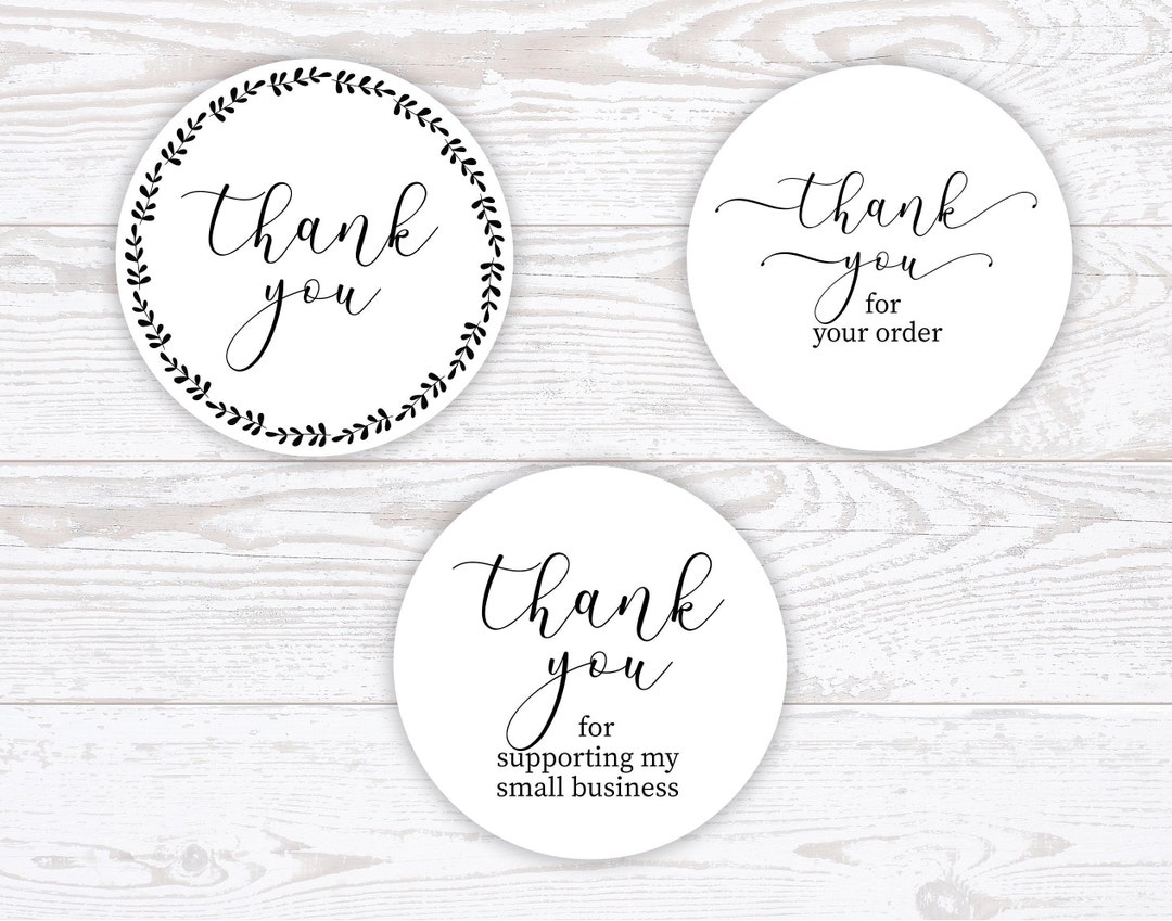Thank You Stickers, Thank You for Supporting Small Business, Mailing ...