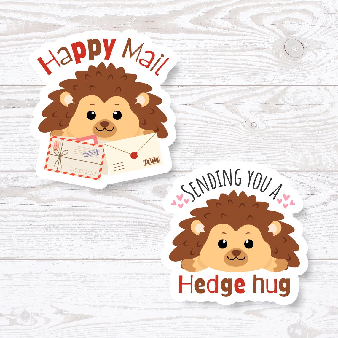 Happy Mail Packaging Label Sticker, Cute Hedgehog, Happy Mail Stickers ...