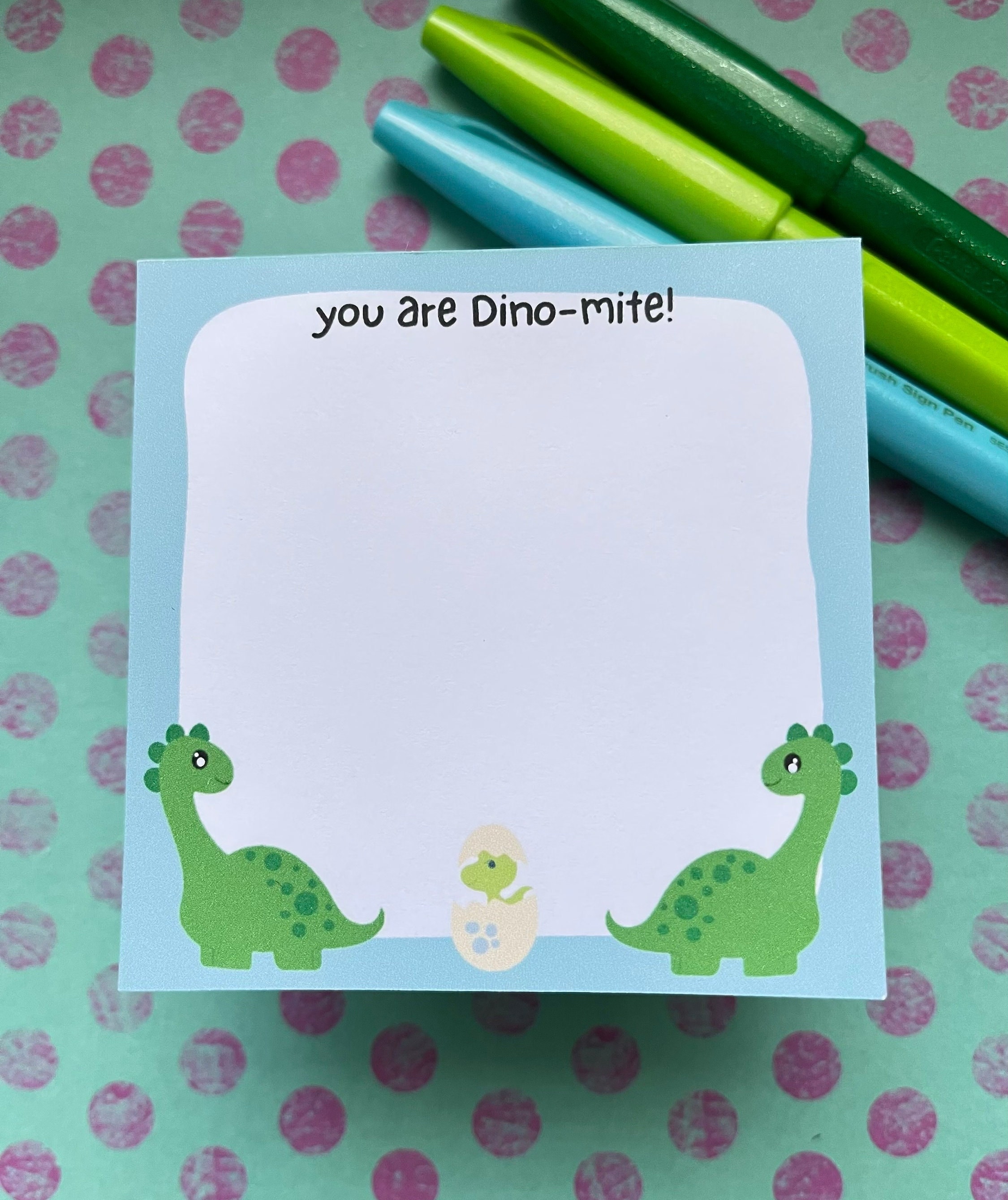 Cute Dinosaur Memo Pad, You Are Dino-mite Memo Pad Notepad, Cute ...