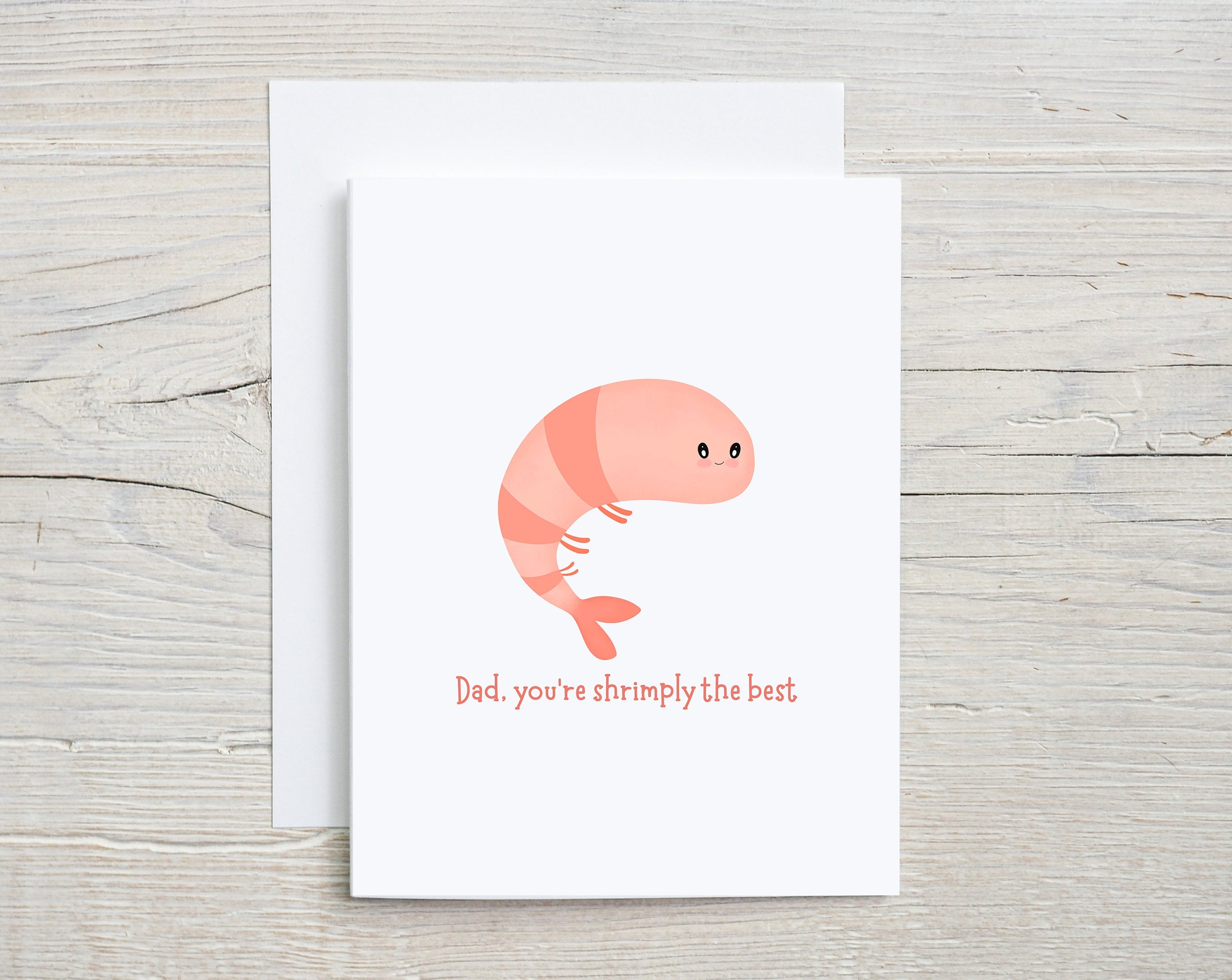 Dad, You're Shrimply the Best, Father's Day Card, Best Dad, Food Pun ...
