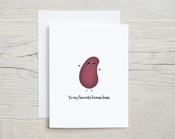 Best Human Bean Card - Etsy