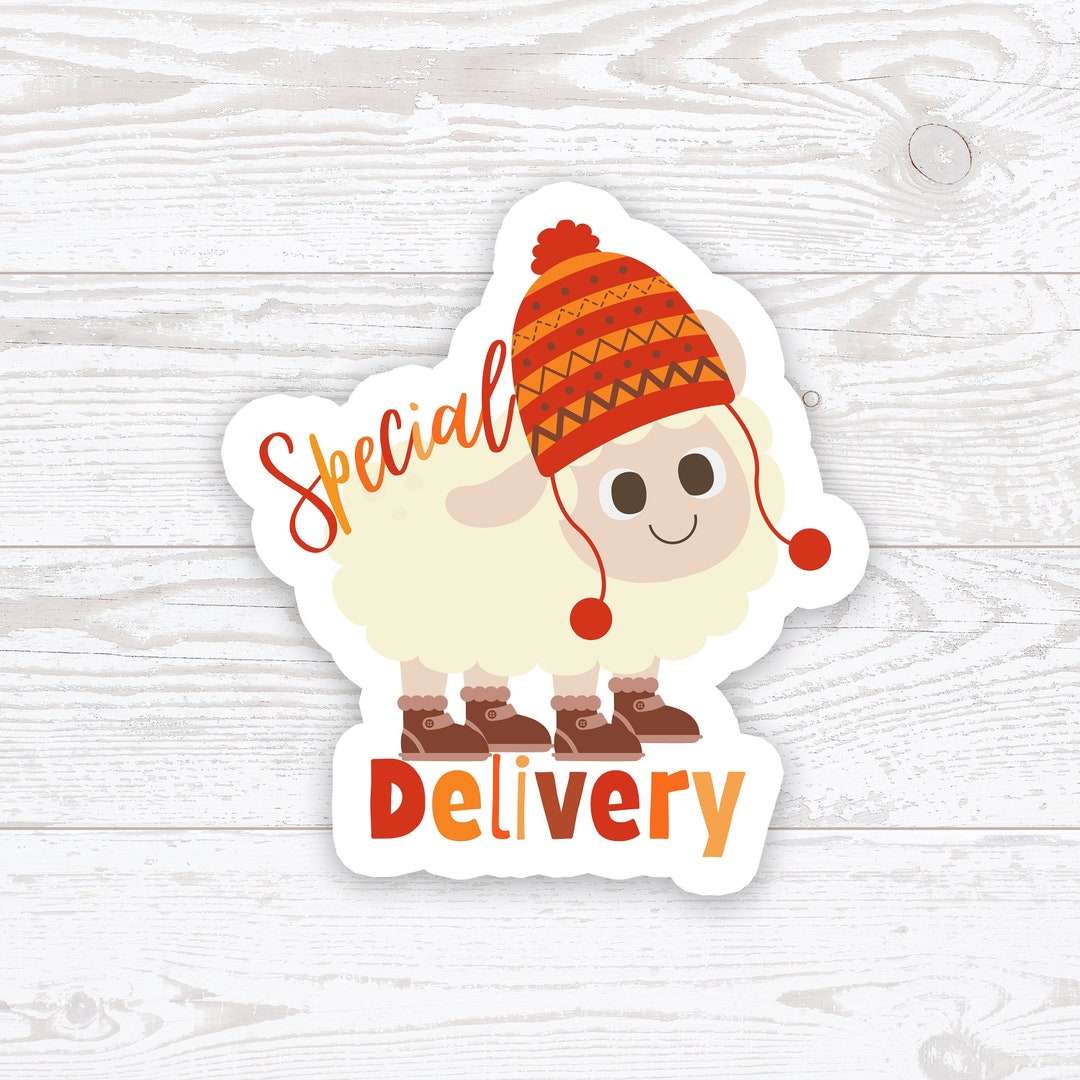 Special Delivery Packaging Label Sticker, Cute Kawaii Sheep, Happy Mail ...