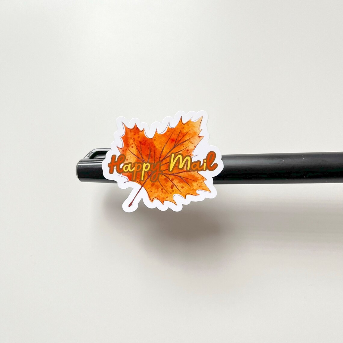 Fall Leaf Happy Mail Packaging Sticker Autumn Fall Mailing - Etsy