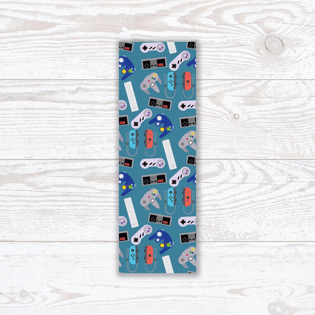 Video Game Controller Bookmark, Game Controller Bookmark, Double Sided ...