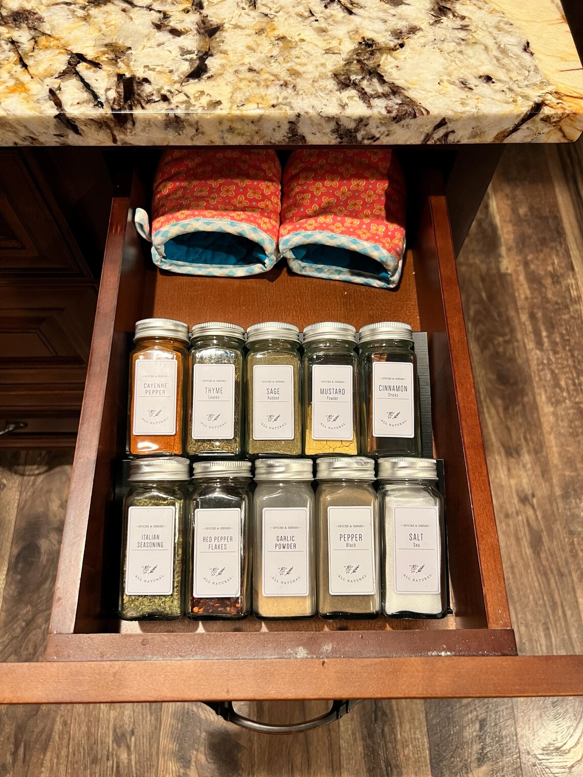 Custom Spice Rack Drawer Organizer – Adjustable Storage for Kitchen ...