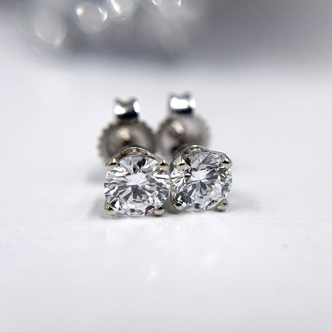 Lab Diamond Studs 14k Gold Lab Created Diamond Stud Earrings - Etsy