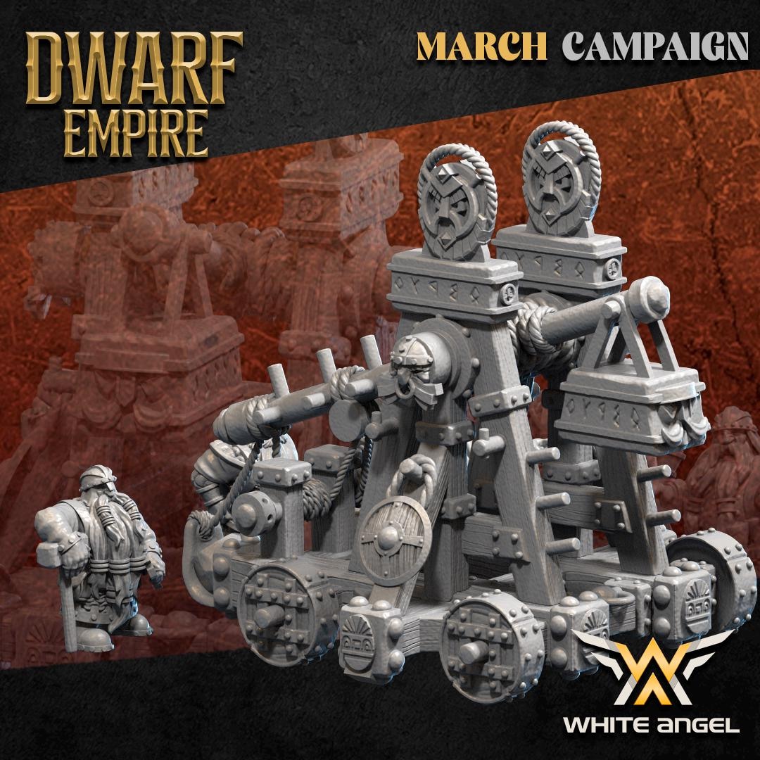 Dwarf Fun Catapult – White Angel Miniatures – Dwarf Empire for Wargames ...