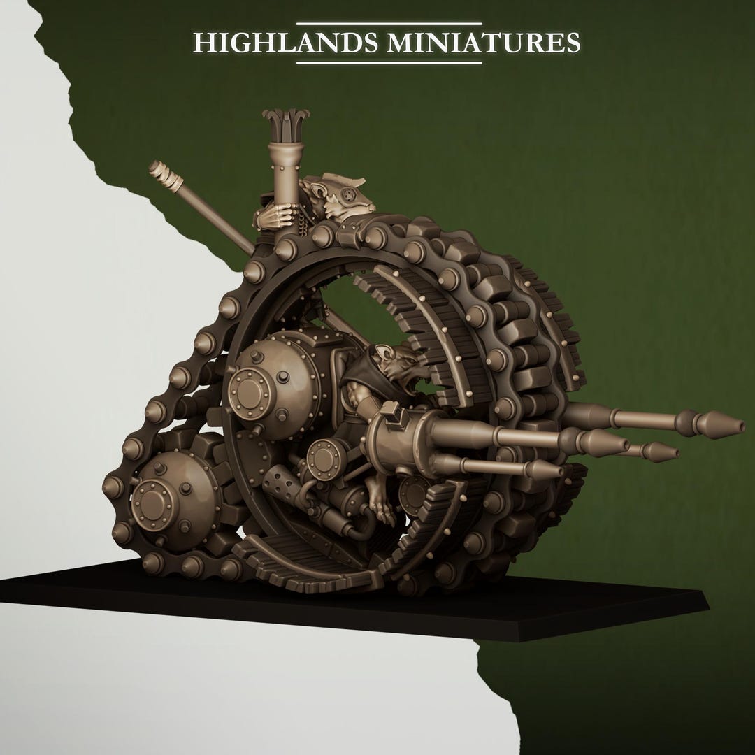 Sewer Vermin Wheeled Engin– Highlands Miniatures – Sewer Vermin for ...