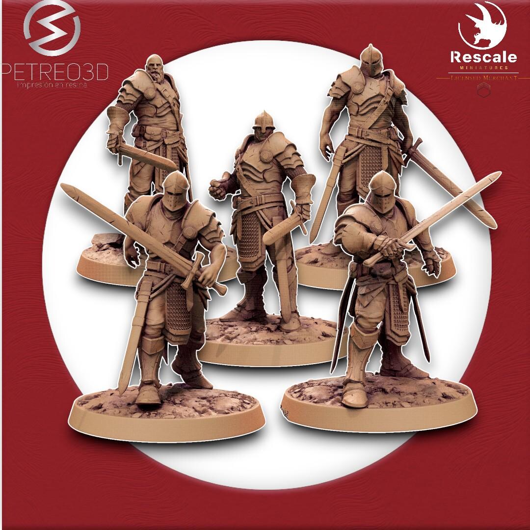 Knight of Valor – Sword – Rescale Miniatures – Aegean Elves Warrior for Wargames, Dungeons and ...