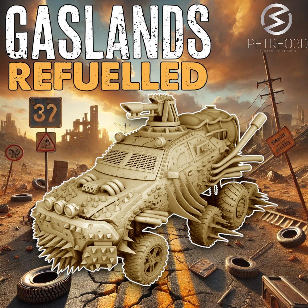 Dead Car - Gaslands 3D Printed Resin Model for Epic Racing - Unique ...