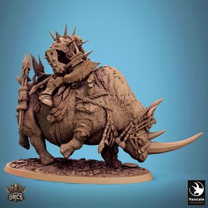 Orc Rhino Mounted by Rescale Miniatures for Myairbridge Orcs – Ideal ...