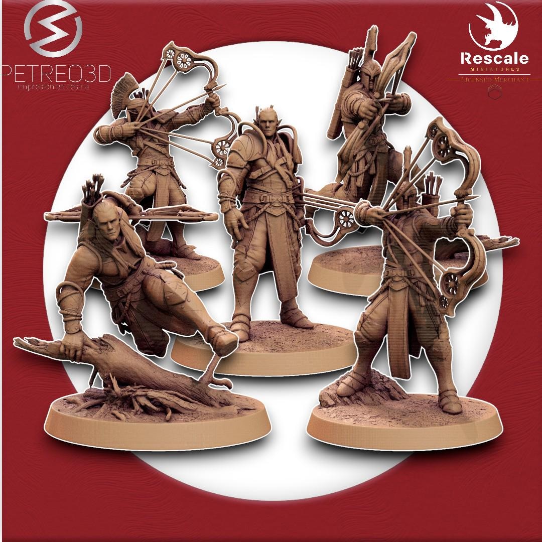 Moon Elf Sentinel Bow - Rescale Miniatures Warden of Lies Guardian for ...