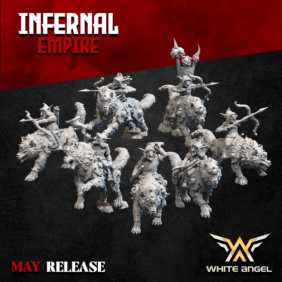 Infernal Goblin Arrow Wolf - White Angel Miniatures - Infernal Empire ...