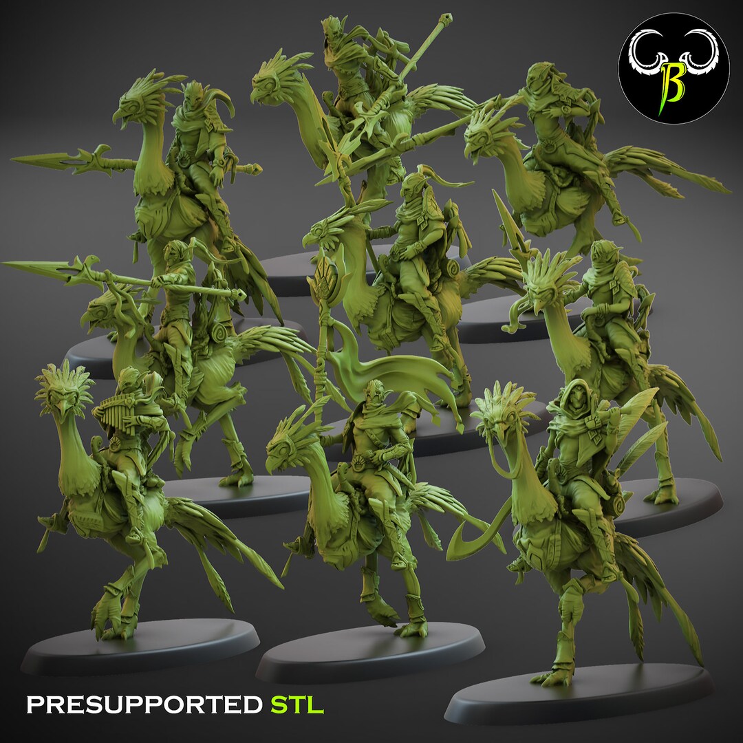 Sand Runners Lance Squad Clay Beast Army Sand Lords Miniatures Resin ...