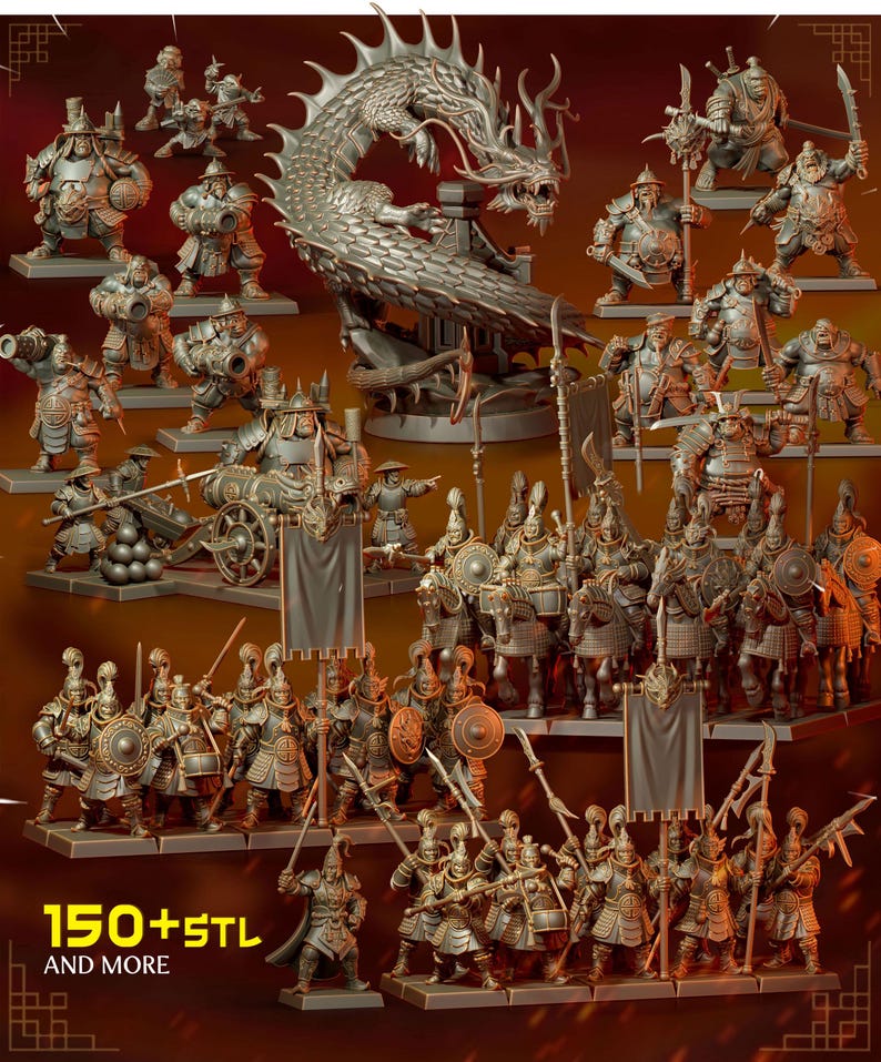 Thunder Cannon Crew - The Celestial Empire - Punga Miniatures - Premium ...