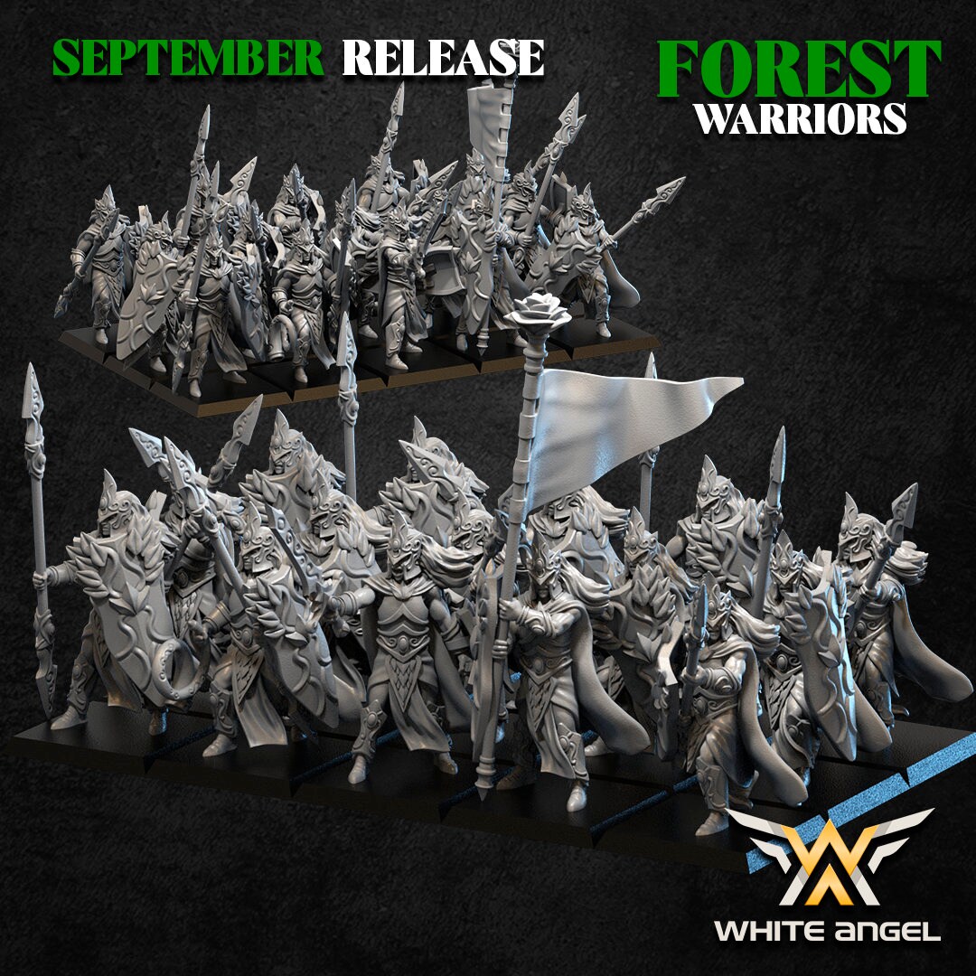Forest Guard Forest Warriors - Forest Elf by White Angel Miniatures 3D ...