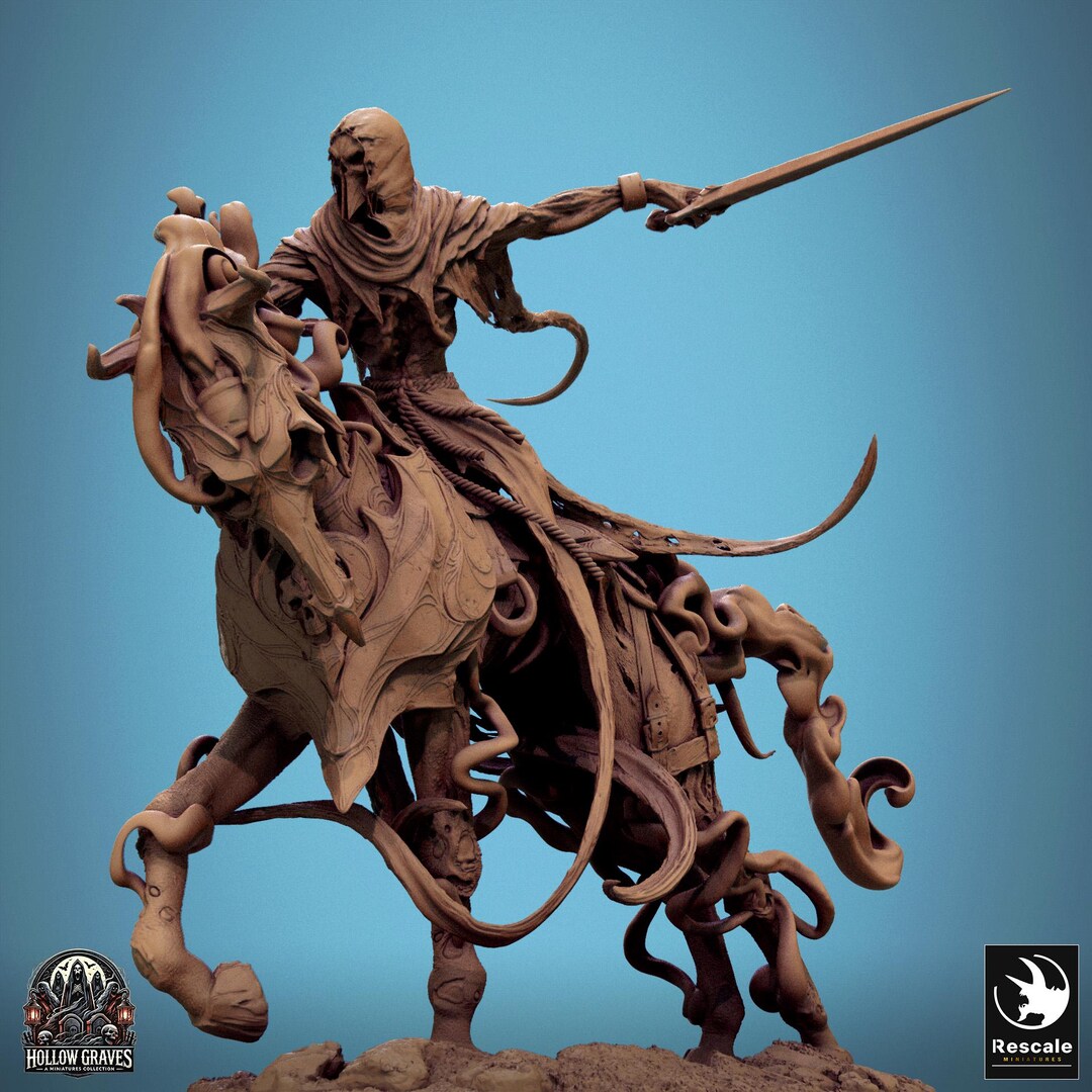 Doomstride Cavalier - Rescale Miniatures Hollow Graves Army 8 Different ...