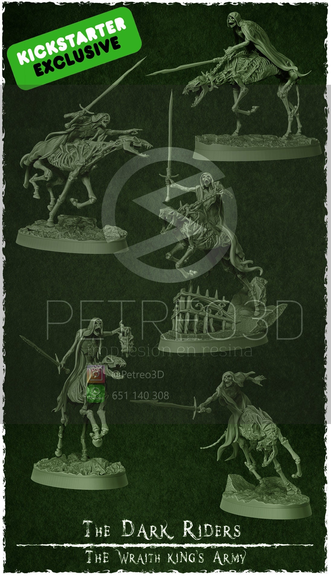 Dark Riders the Wraith Kings Army 3D Printing Nighthaunt the 9th Age ...