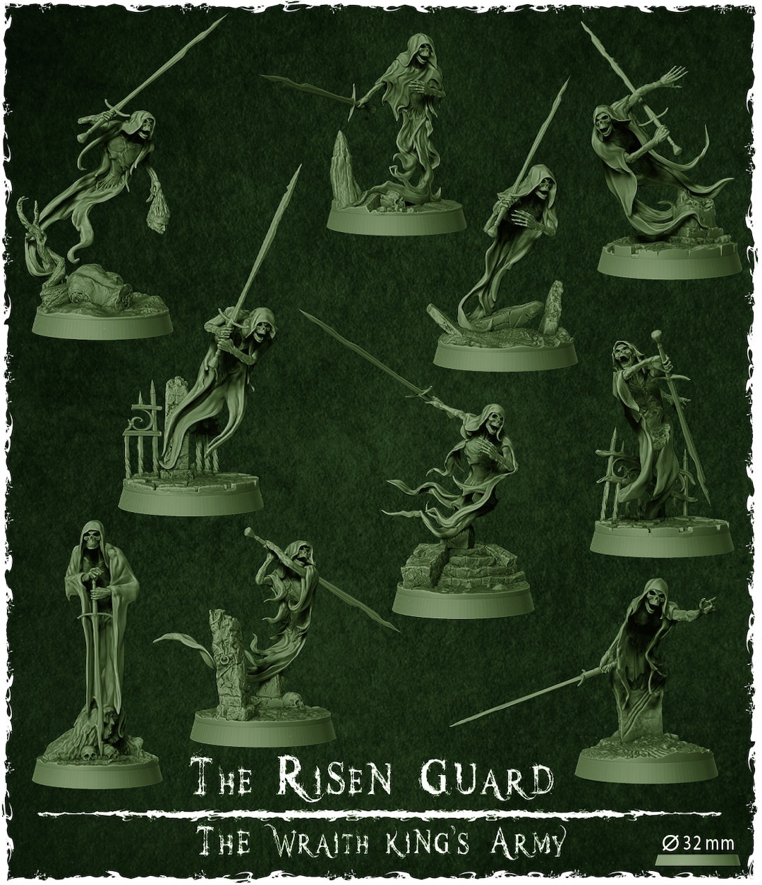 Risen Guard the Wraith Kings Army 3D Printing - the 9th Age and Other ...