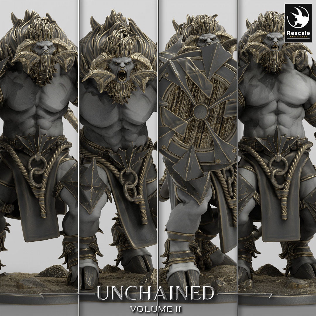 Resin Miniatures: Minotaur Unit by Rescale Miniatures, UNCHAINED Volume ...
