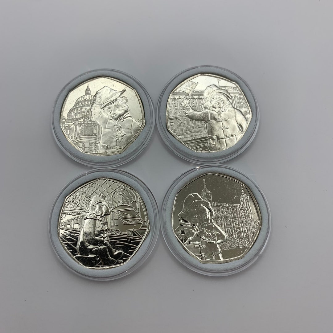 Full Set of 4x Uncirculated Paddington 50p Coins From Sealed Bag in ...