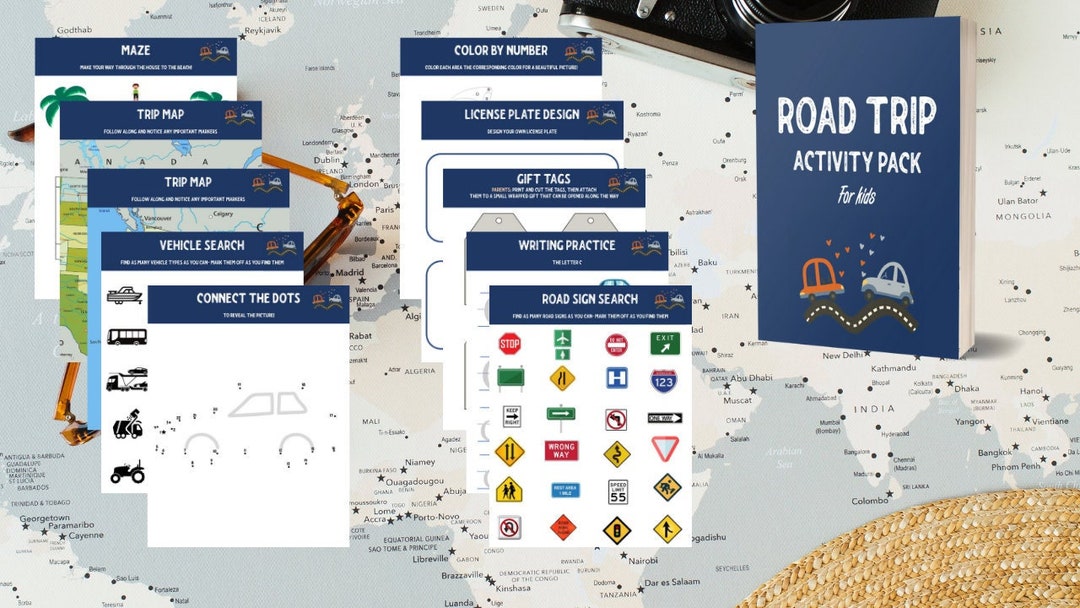 Kids Road Trip Activity Pack Printable - Etsy