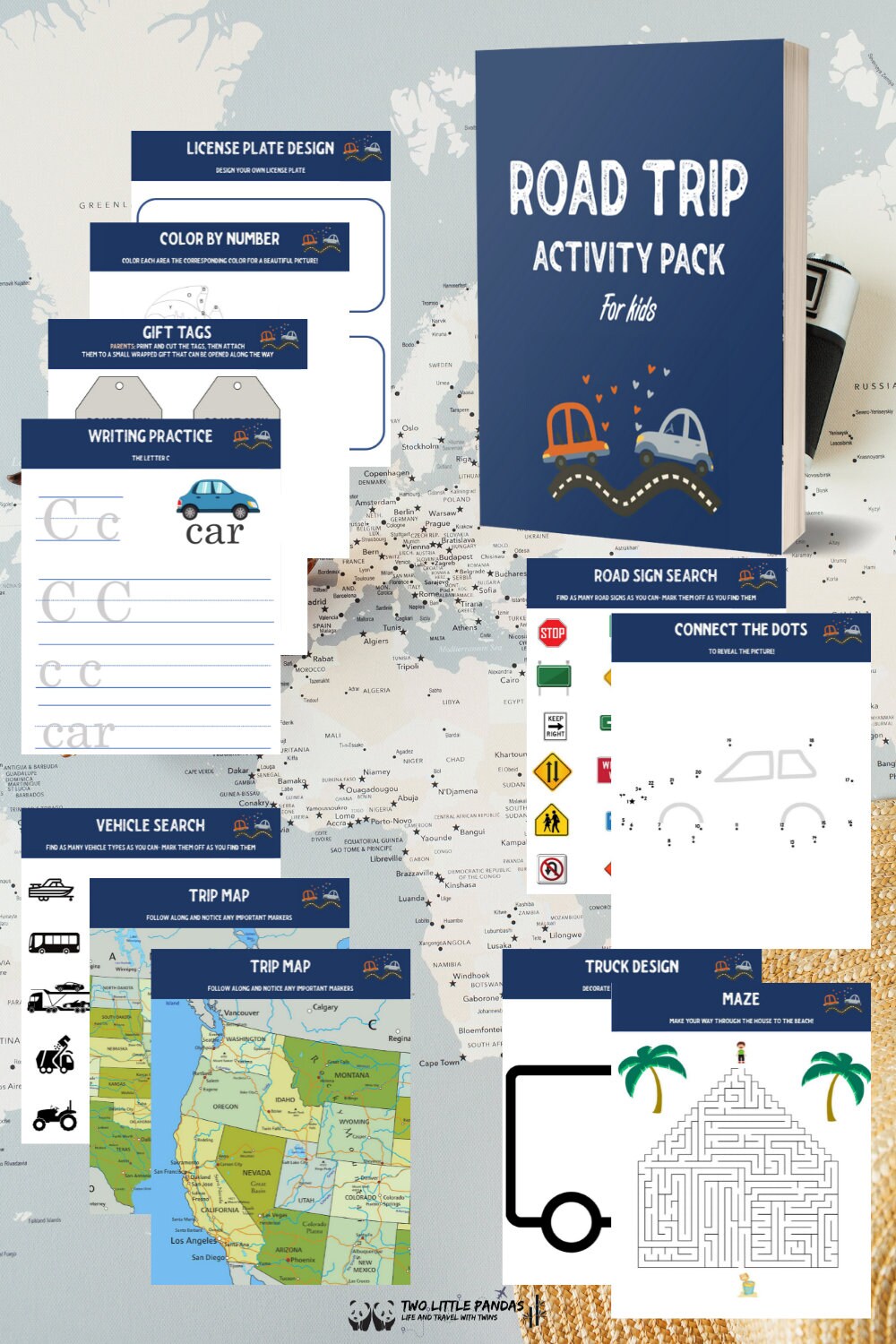 Kids Road Trip Activity Pack Printable - Etsy
