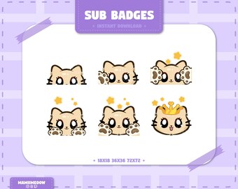 Kitty Ice Cream Sub Badge for Twitch, Youtube, Discord | Twitch Badges ...