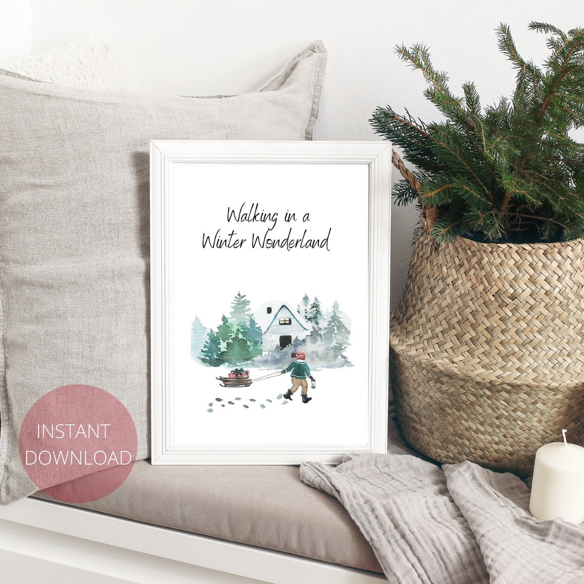 Walking in A Winter Wonderland Art Digital Print Digital Print A4 Print ...