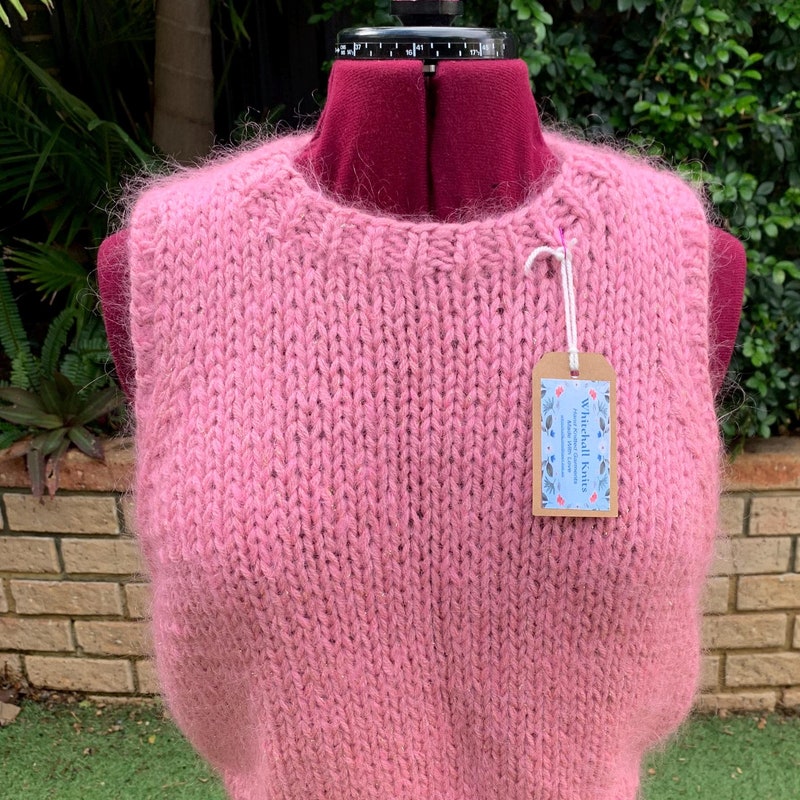 Hand Knitted Vest - Etsy