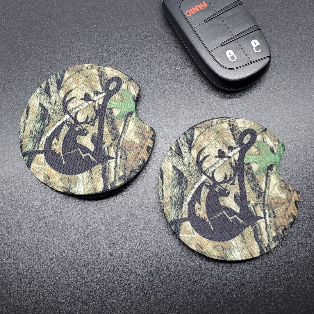 Fishhook Camo Coasters, SCENTED Car Coaster, Gift for Hunters, Hunting ...
